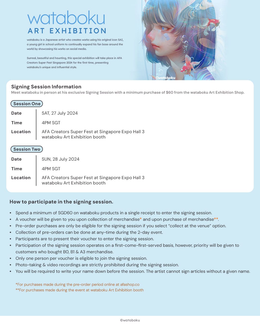 wataboku - WHITE T-SHIRT + DESKMAT BUNDLE PACKAGE - AFA SHOP ONLINE